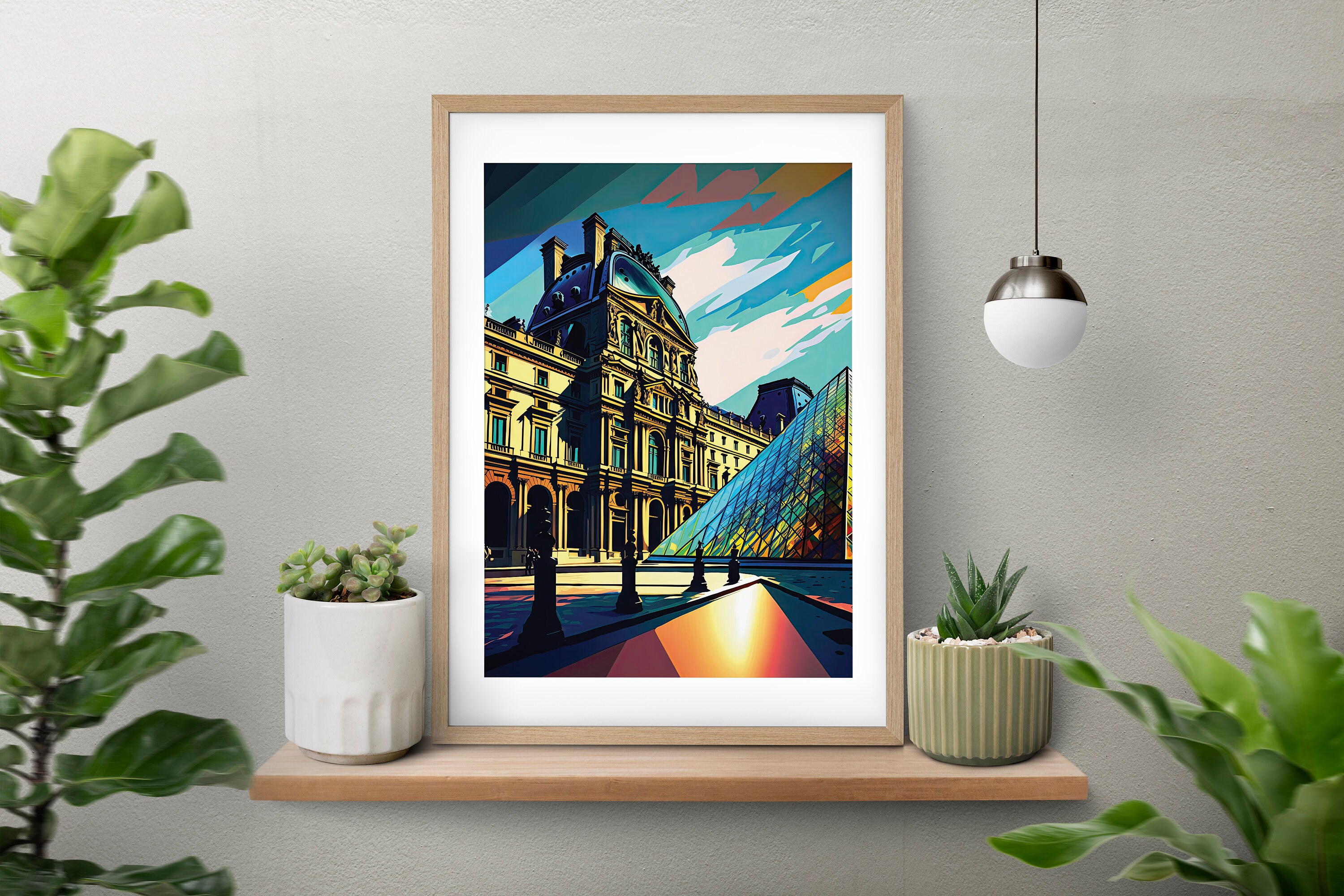 Louvre Museum Poster Instant Download Pop Art Wall Decor - Etsy México