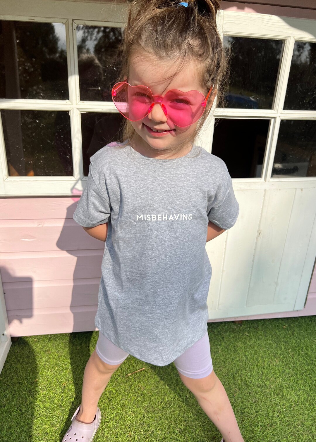 Baby/kids Misbehaving T-shirt in Grey Marl - Etsy