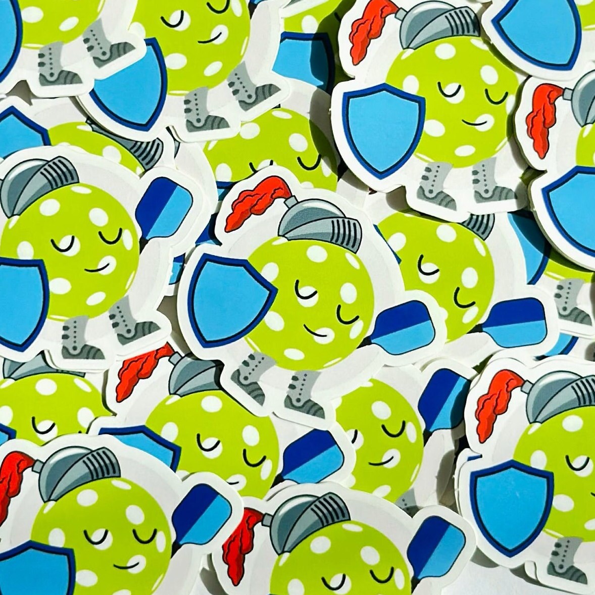 Pickleball Sticker Sir Pickles Cute Pickleball Knight Vinyl Sticker for ...