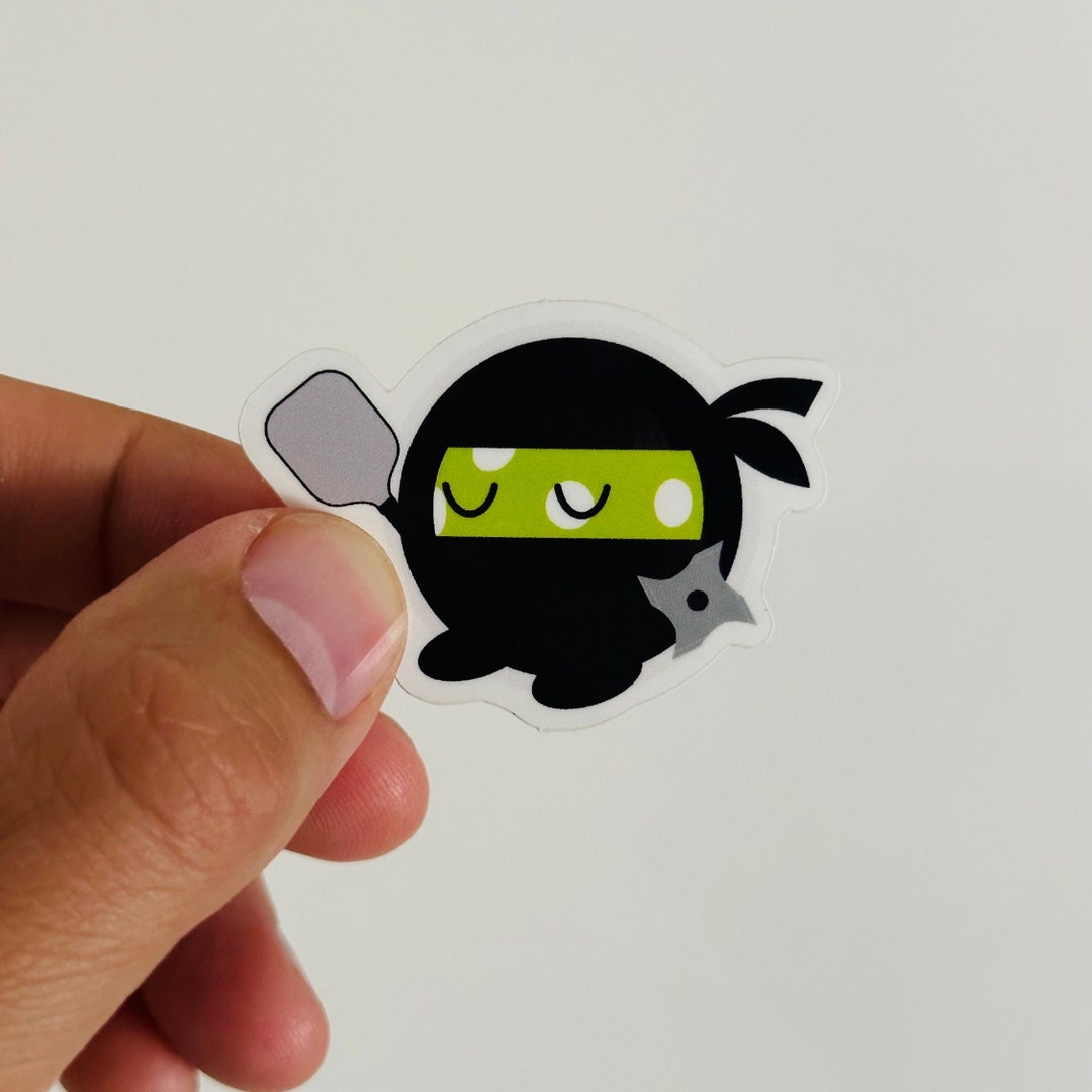 Pickleball Sticker - Ninja Pickles - Cute Pickleball Vinyl Sticker for ...