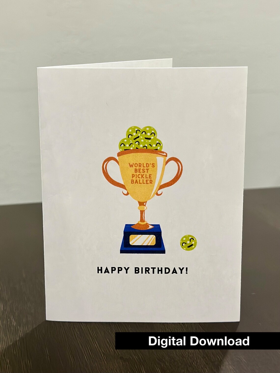 Pickleball Happy Birthday Card | World's Best Pickleballer Printable ...