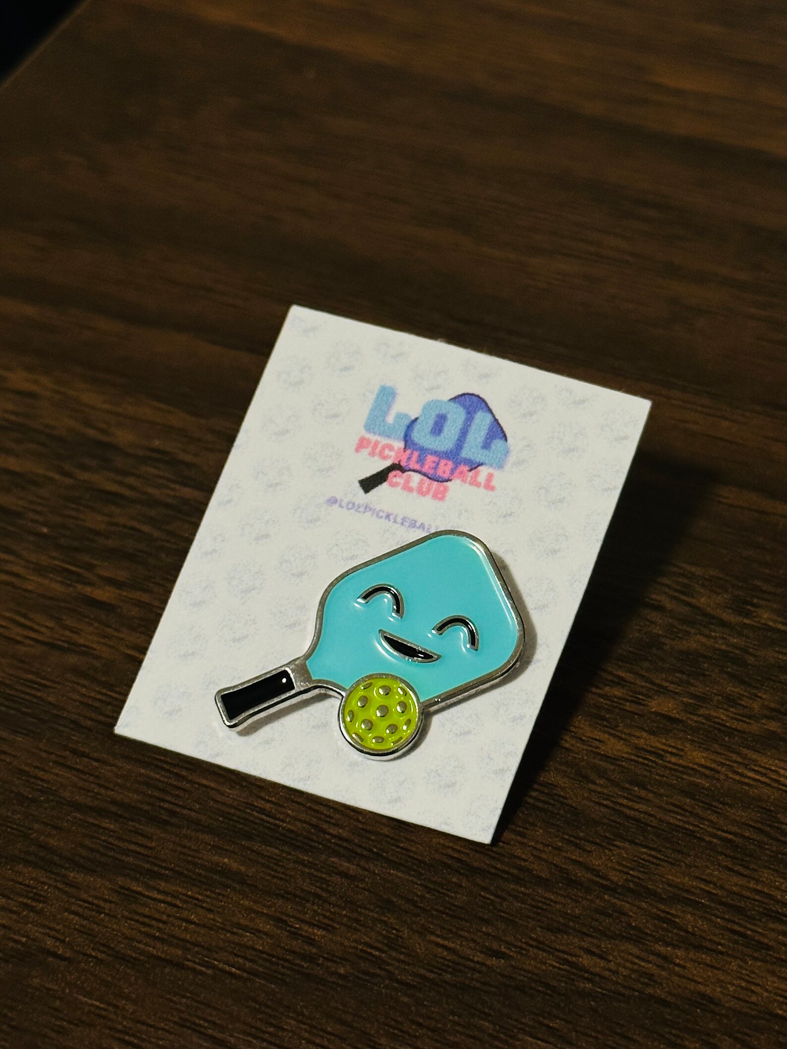 Pickleball Enamel Pin Happy the Paddle Cute Pickleball Gift Accessory ...