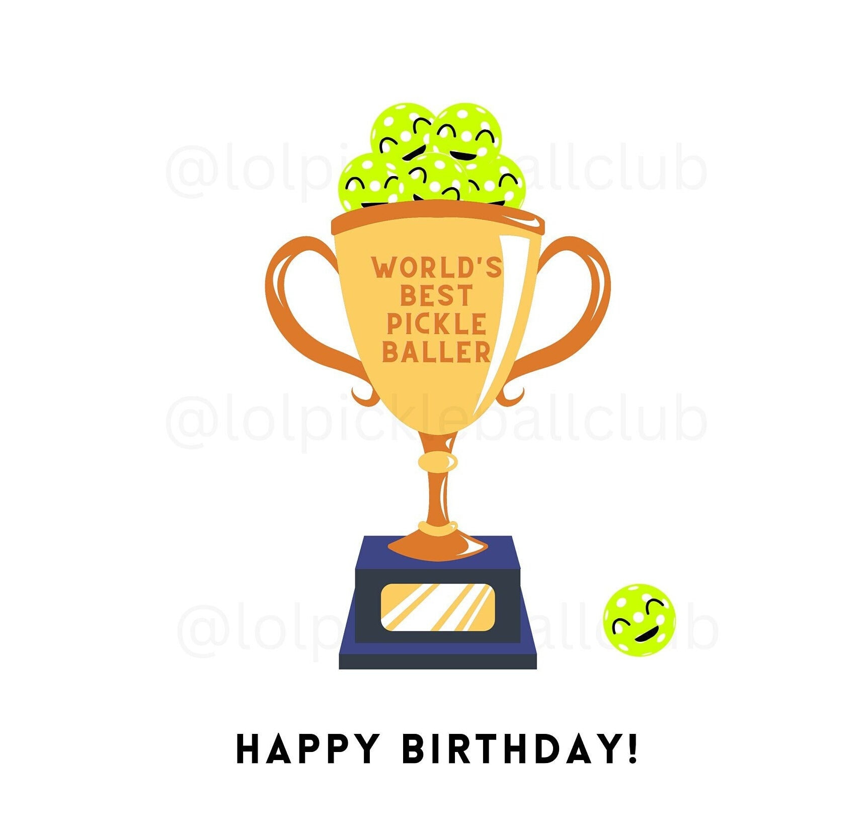 Pickleball Happy Birthday Card | World's Best Pickleballer Printable ...