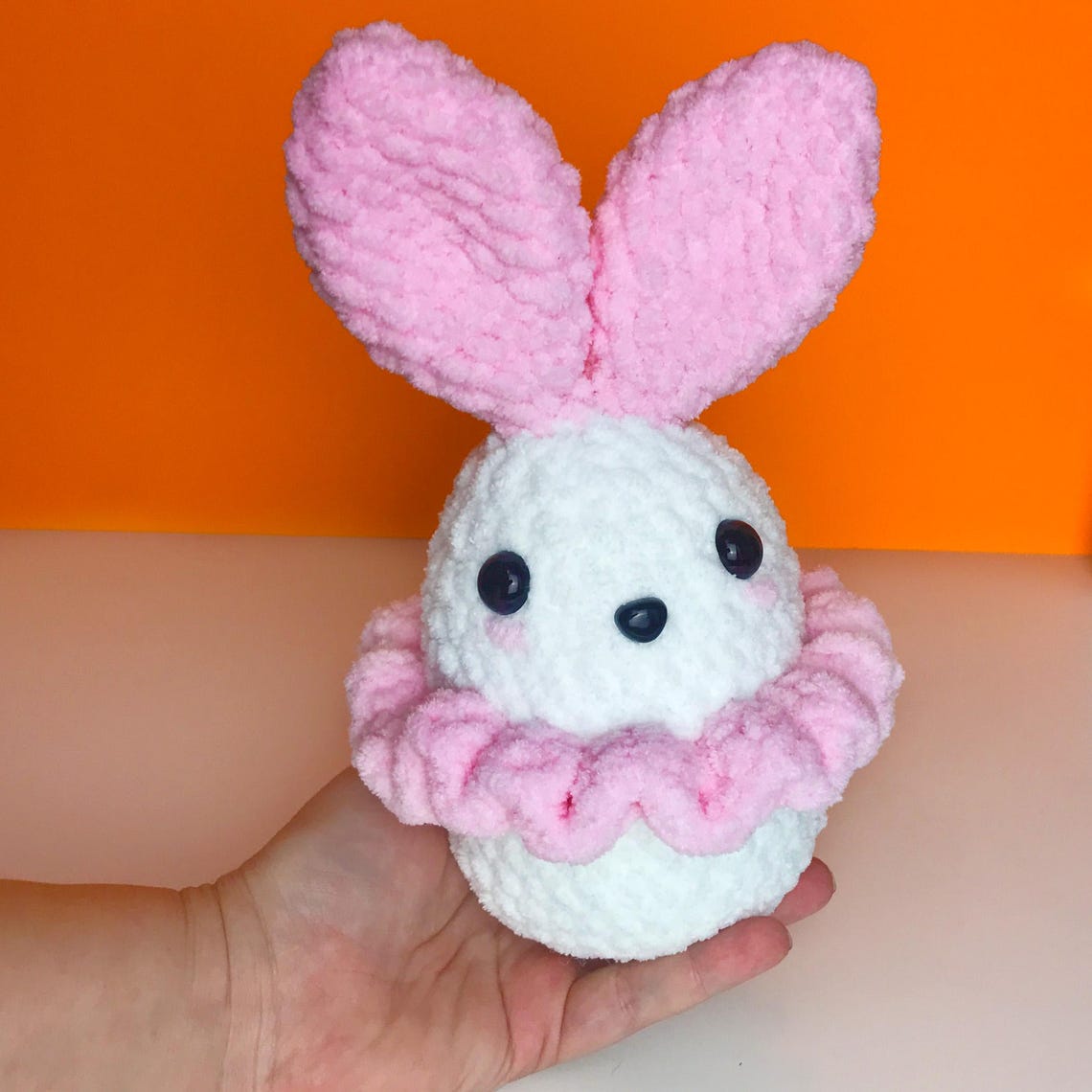 No Sew Pink Bunny Crochet Pattern: Chenille Amigurumi Plushie (PDF) - Etsy