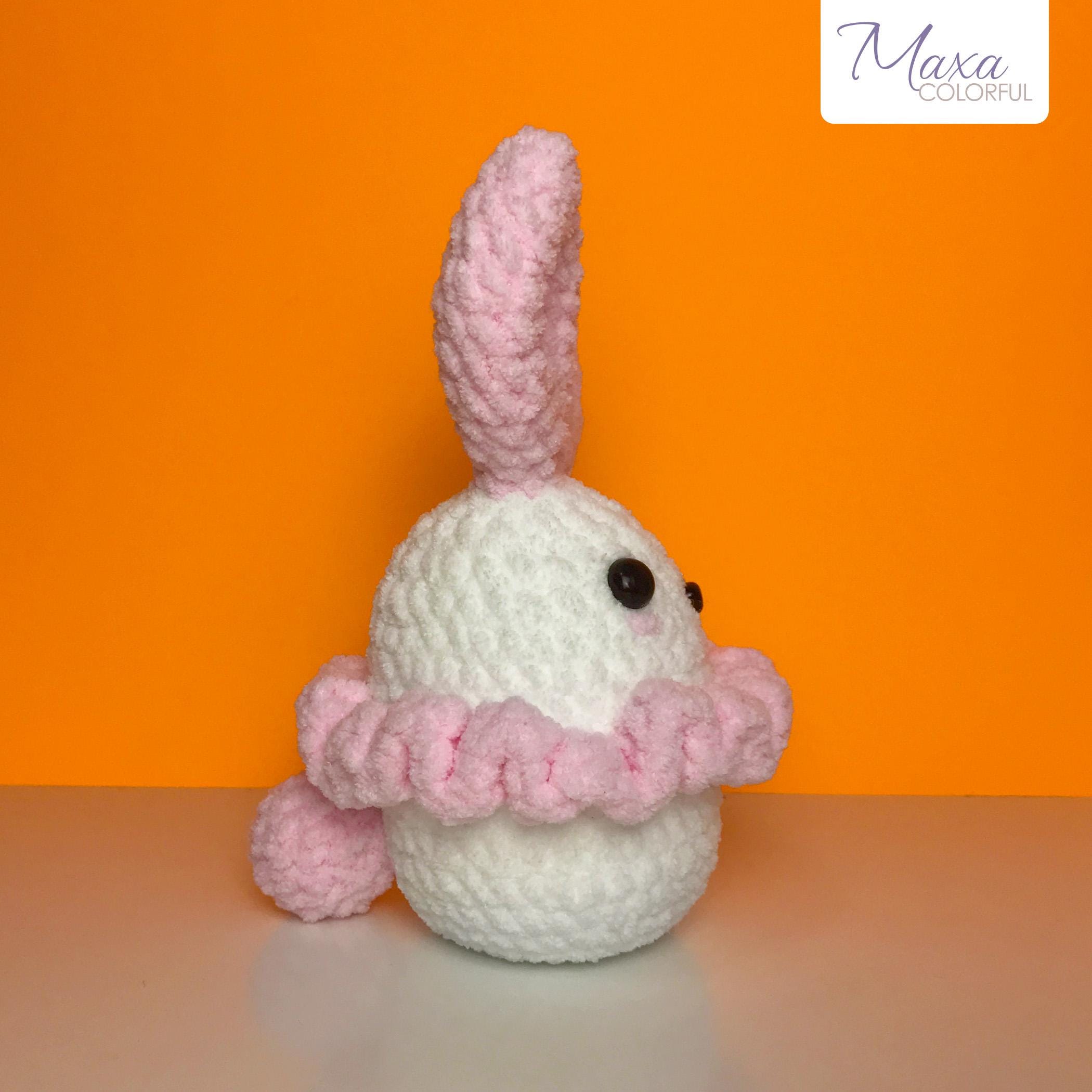 No Sew Pink Bunny Crochet Pattern: Chenille Amigurumi Plushie (PDF) - Etsy