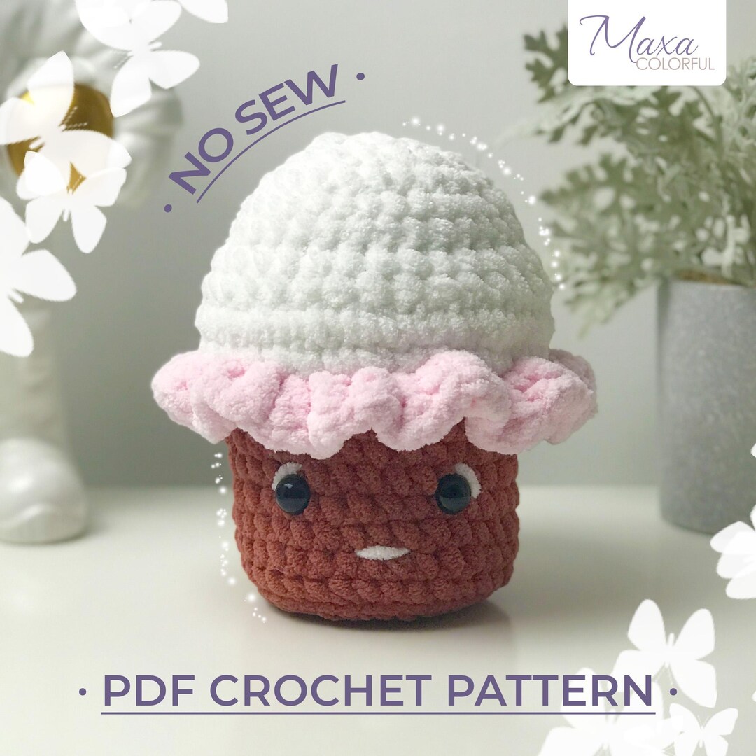 No Sew Muffin Crochet Pattern, No Sew Amigurumi, Crochet Plushie ...