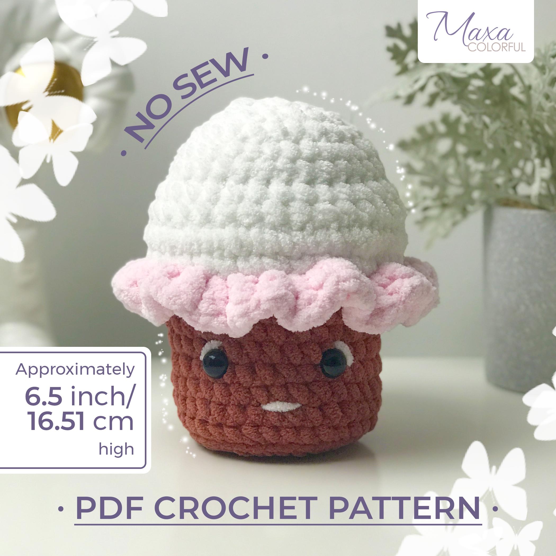No Sew Muffin Crochet Pattern, No Sew Amigurumi, Crochet Plushie ...