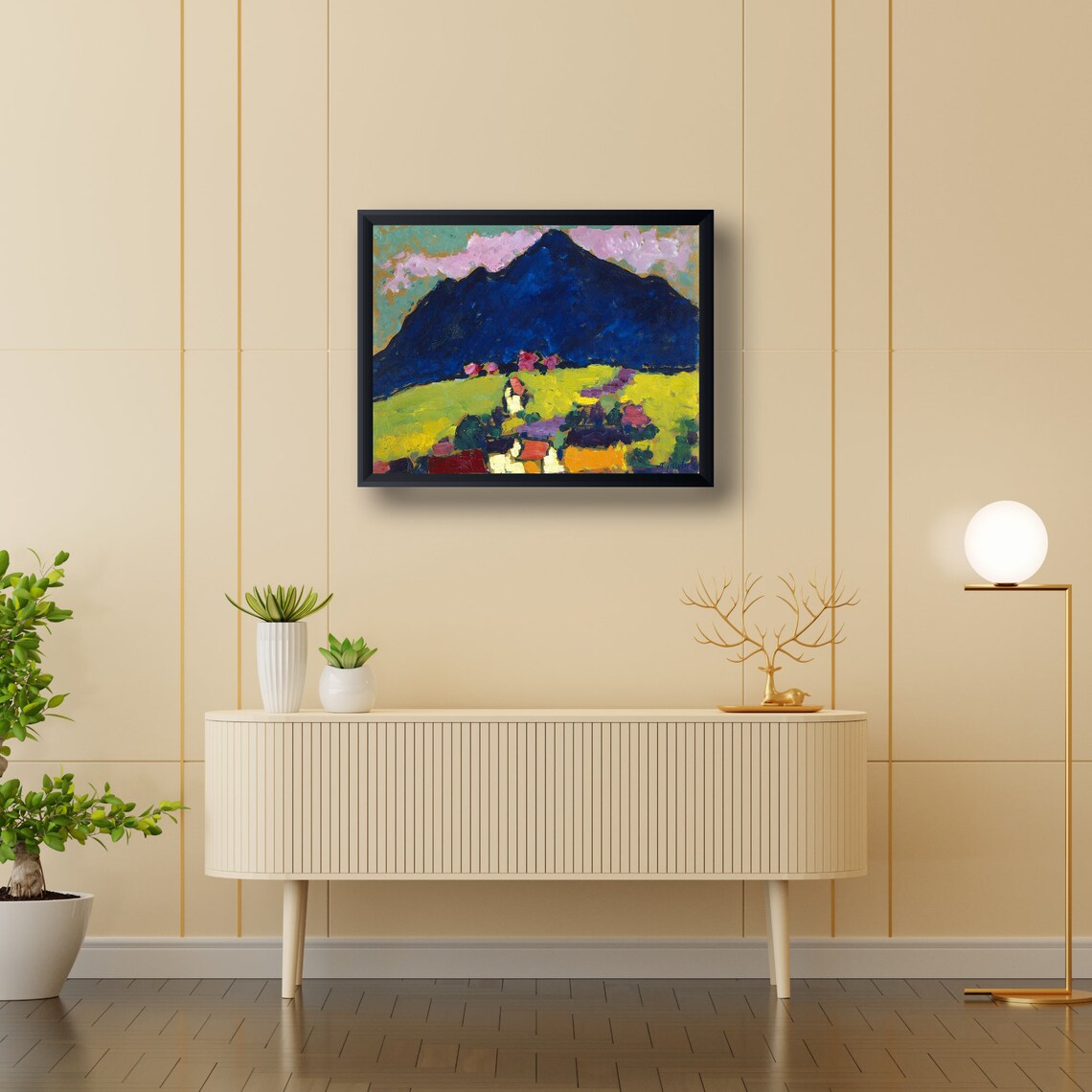 Vintage Expressionist Mountain Painting Digital Download Mountain Wall ...