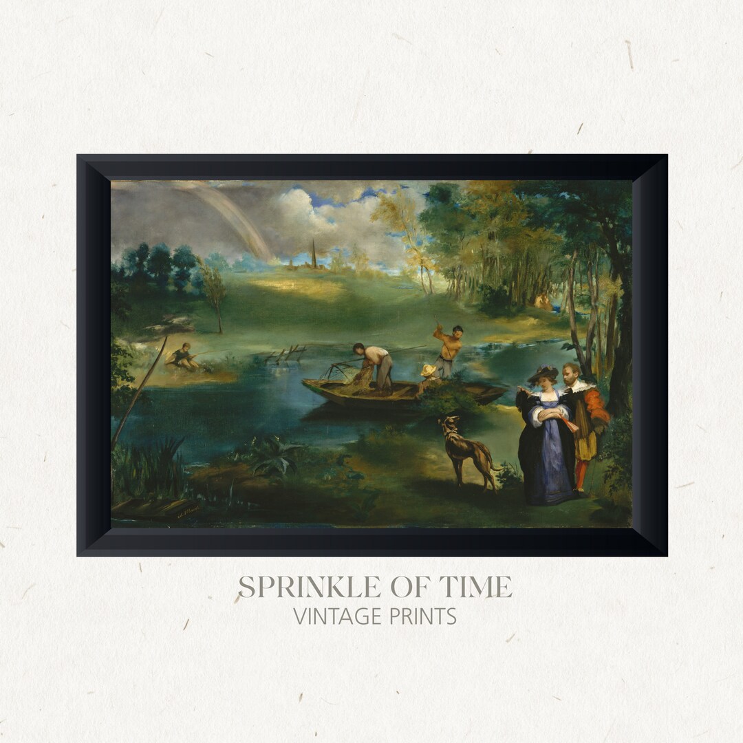 A Day at the Lake Vintage Printable Art | Digital Download | Nature ...