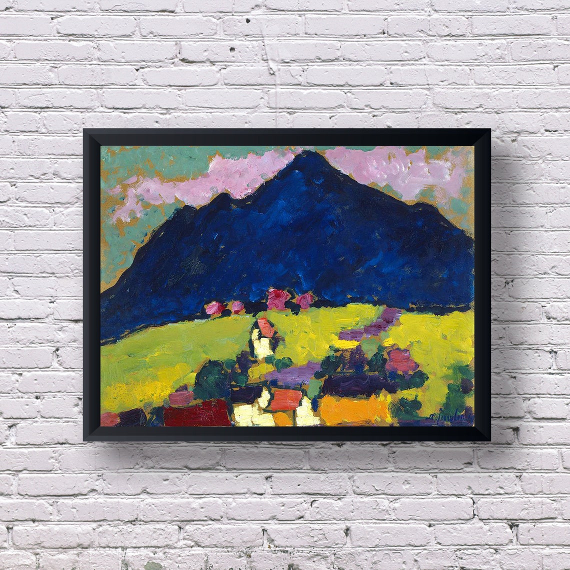 Vintage Expressionist Mountain Painting Digital Download Mountain Wall ...