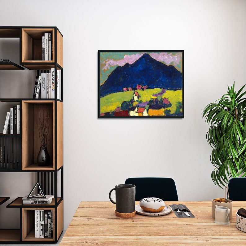 Vintage Expressionist Mountain Painting Digital Download Mountain Wall ...