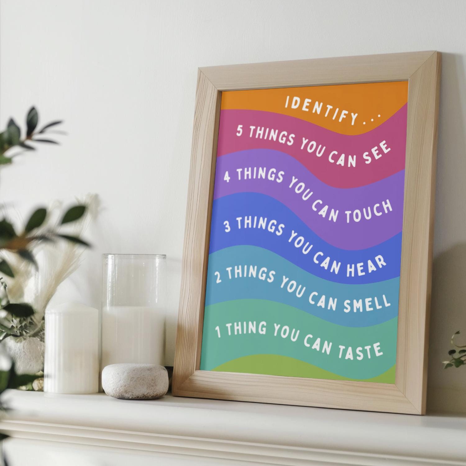 Colorful Grounding Technique Poster for Kids & Adults | Classroom and ...