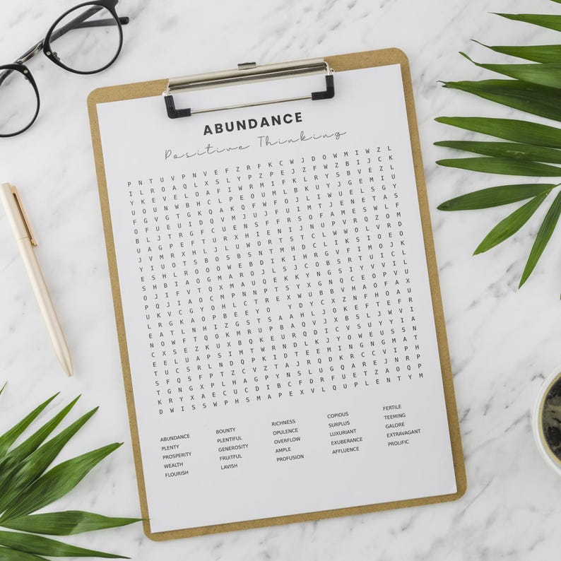 Positive Thinking - 14 Word Search Puzzles | Printable | Classroom and ...