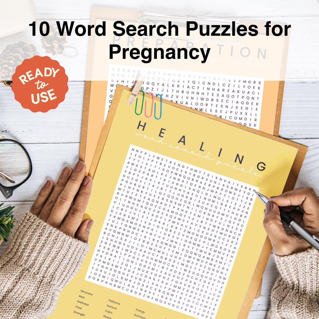 10 Word Search Puzzles for Pregnancy | Printable | Positive Psychology ...