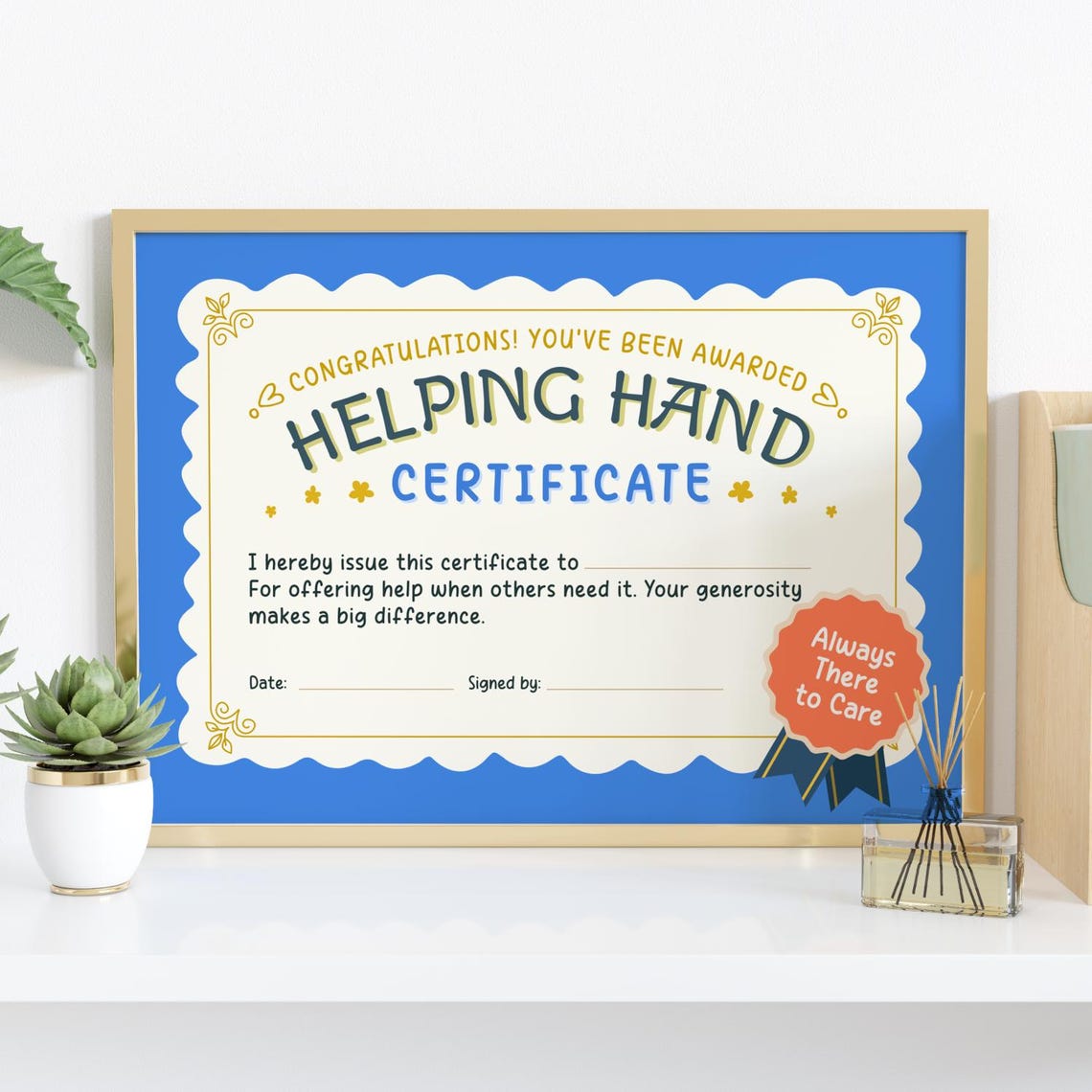 Helping Hand Certificate of Achievement | Generosity Award | Classroom ...