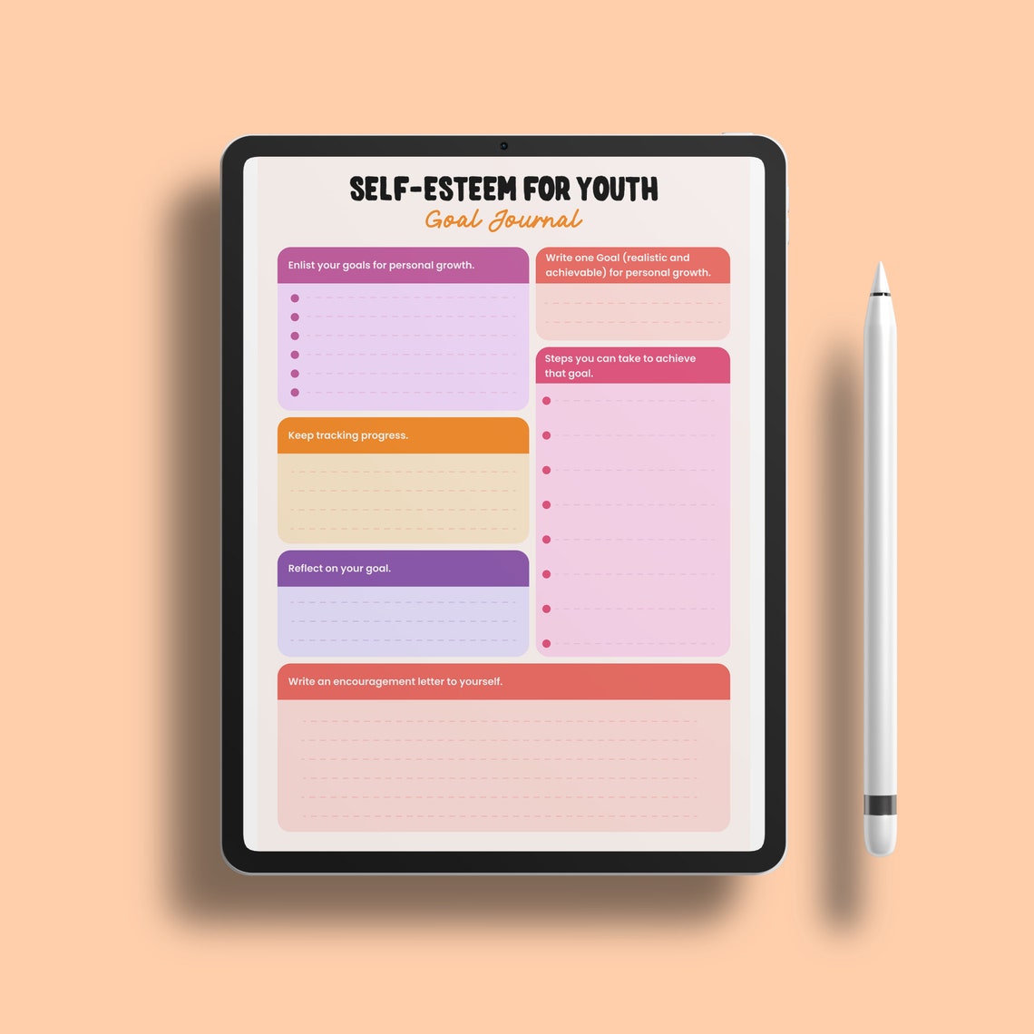 Self-esteem Worksheet for Youth: CBT Therapy Tool (printable & Fillable ...