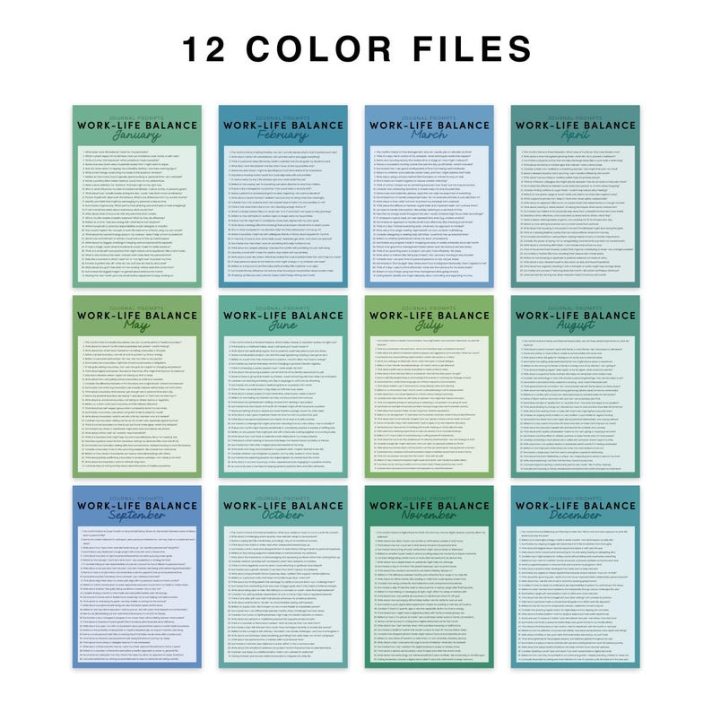 365 Journal Prompts for Work-life Balance | 12 Months of Guided ...