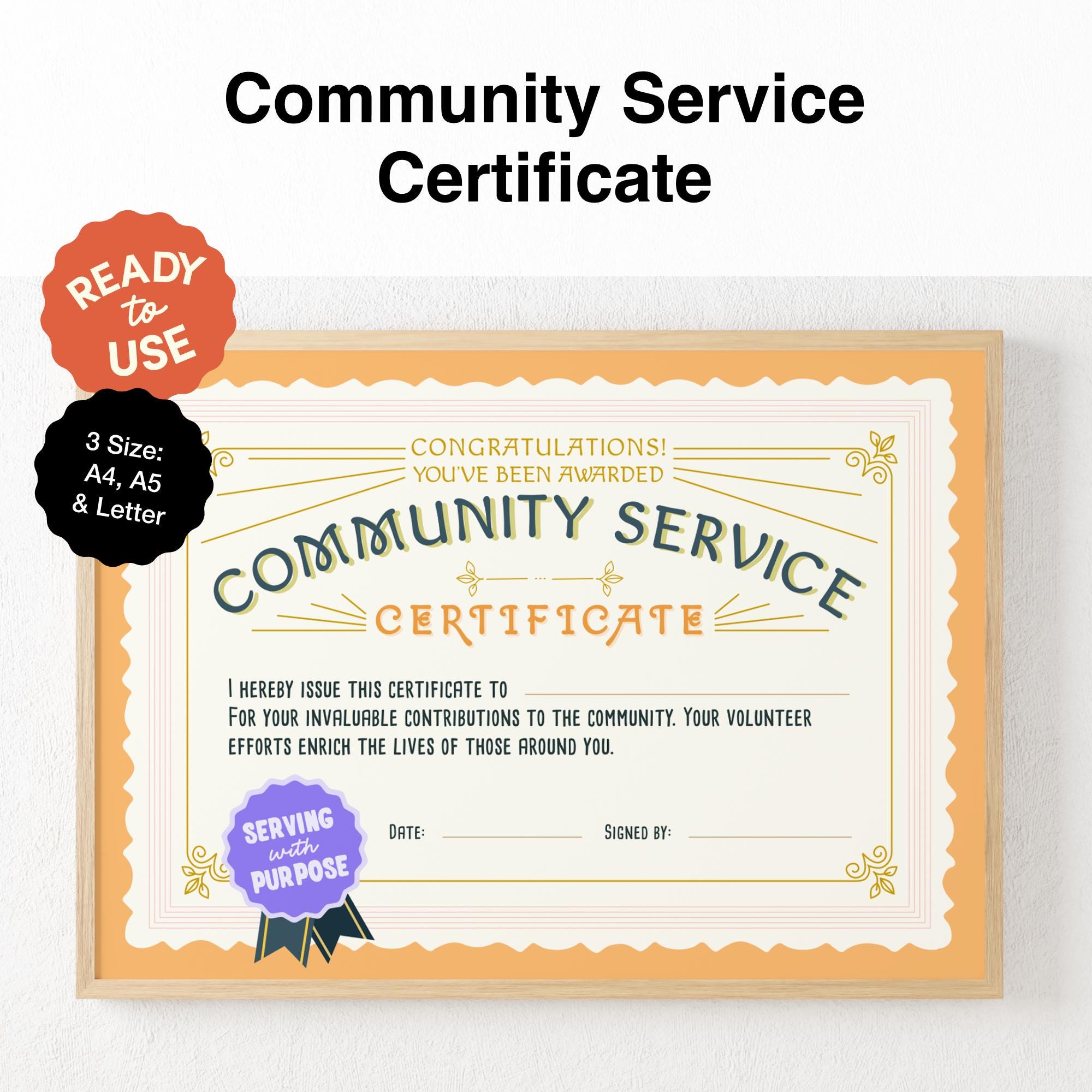 Community Service Certificate