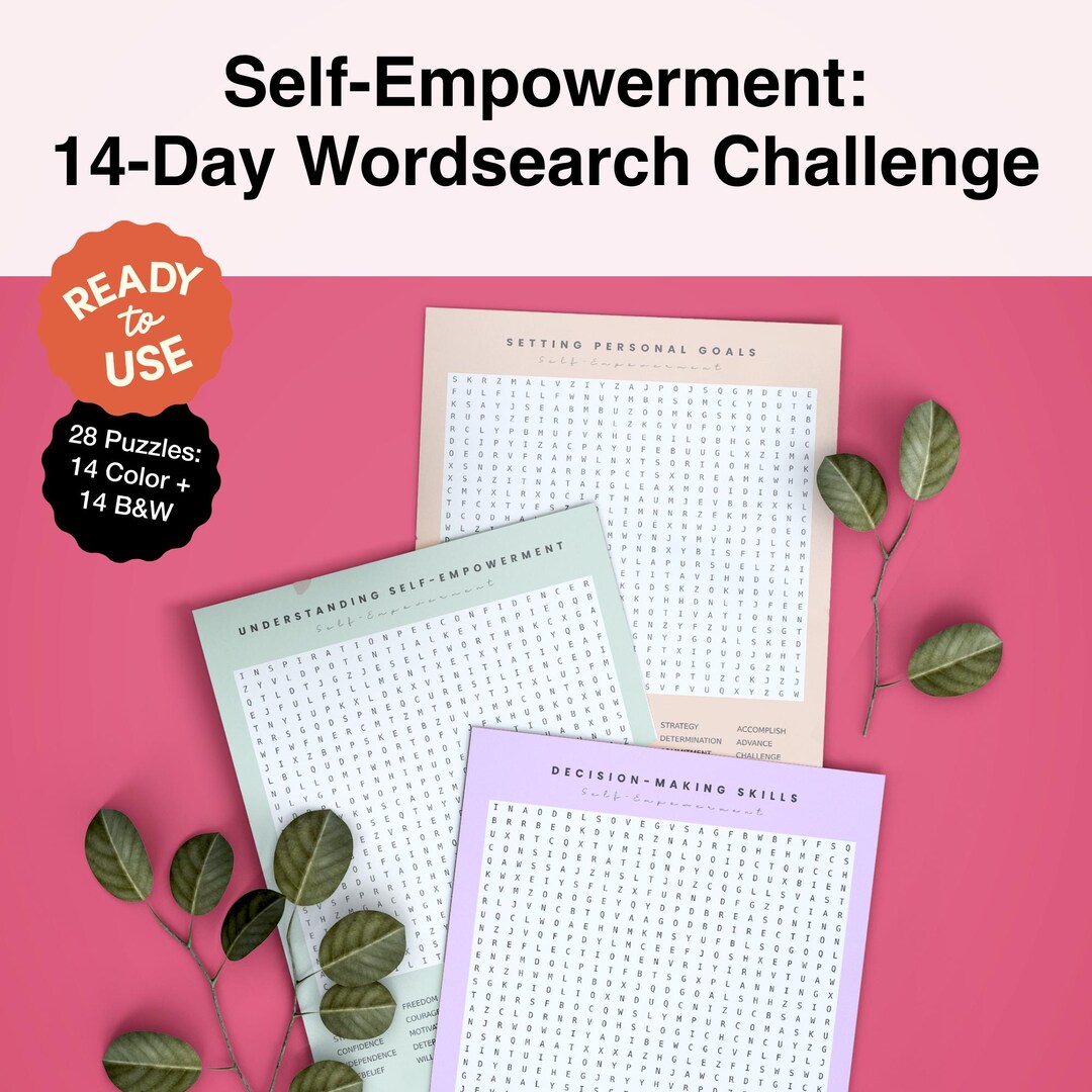 Self-empowerment - 14 Word Search Puzzles | Printable | Classroom and ...