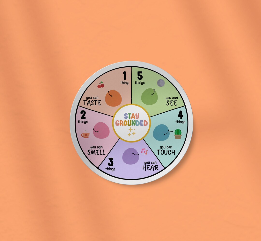 Colorful Ejoycational Sticker Grounding Technique for Stress - Etsy Canada