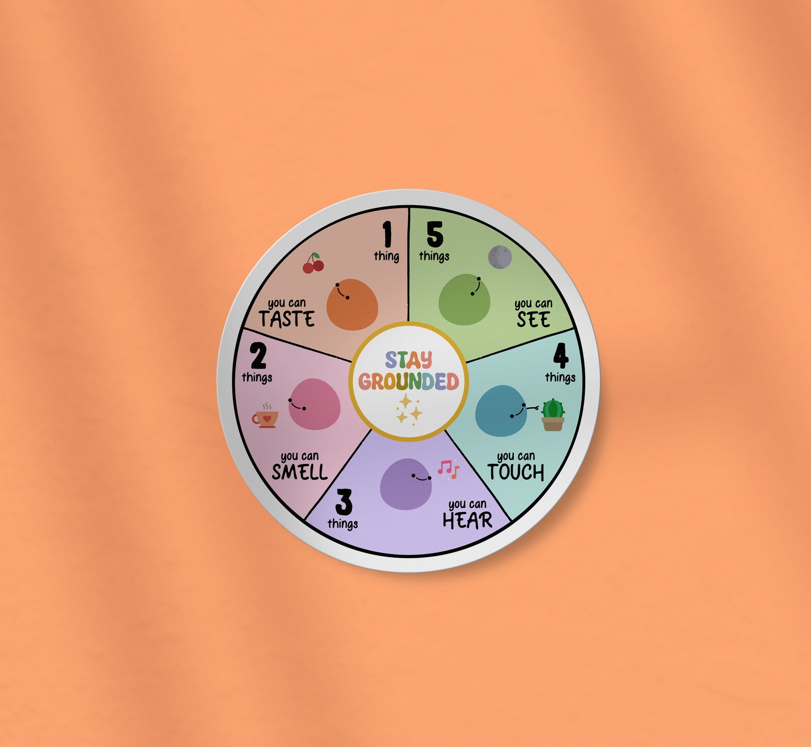 Colorful Ejoycational Sticker Grounding Technique for Stress - Etsy Canada