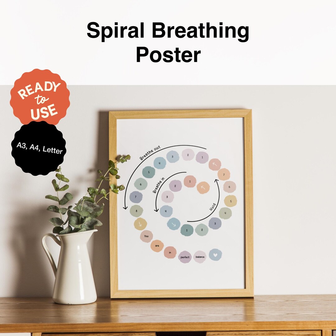 4-7-8 Breathing Technique Poster: Mindfulness Classroom Decor (PDF) - Etsy