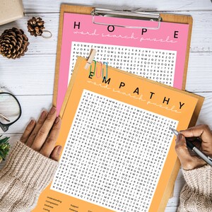 10 Word Search Puzzles for Positive Psychology | Instant Download ...