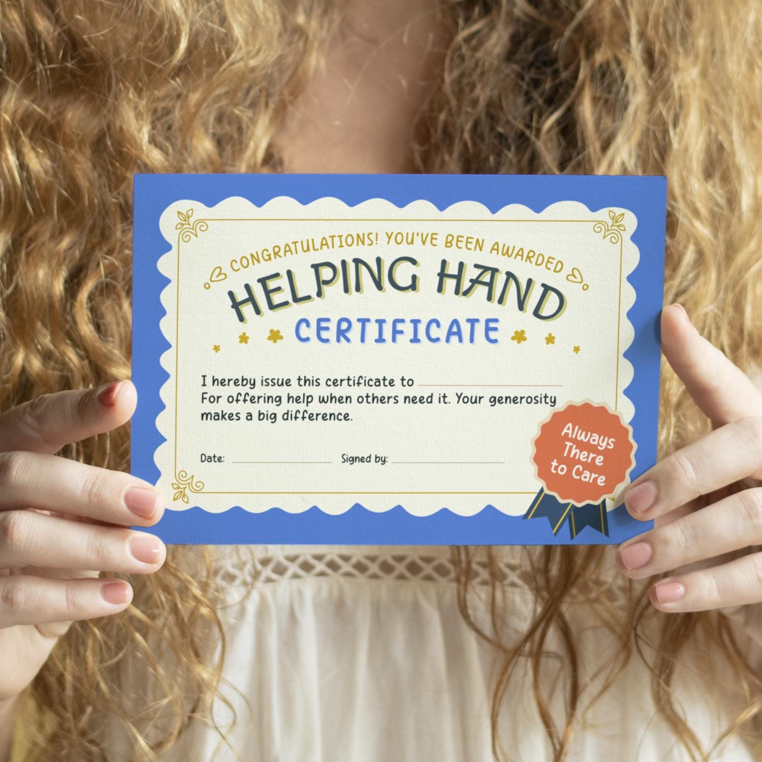 Helping Hand Certificate of Achievement | Generosity Award | Classroom ...