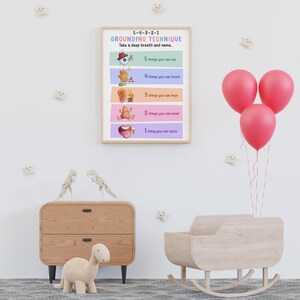 Printable Grounding Technique Poster for Kids | Anxiety Relief ...