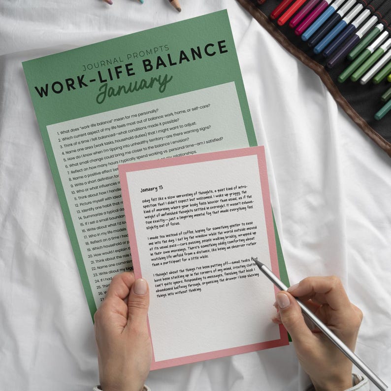 365 Journal Prompts for Work-life Balance | 12 Months of Guided ...