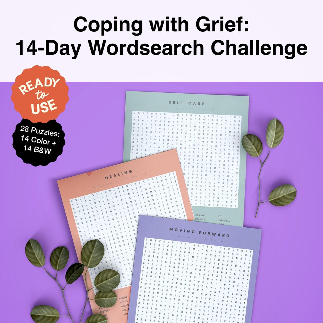Coping With Grief - 14 Word Search Puzzles | Printable | Classroom and ...
