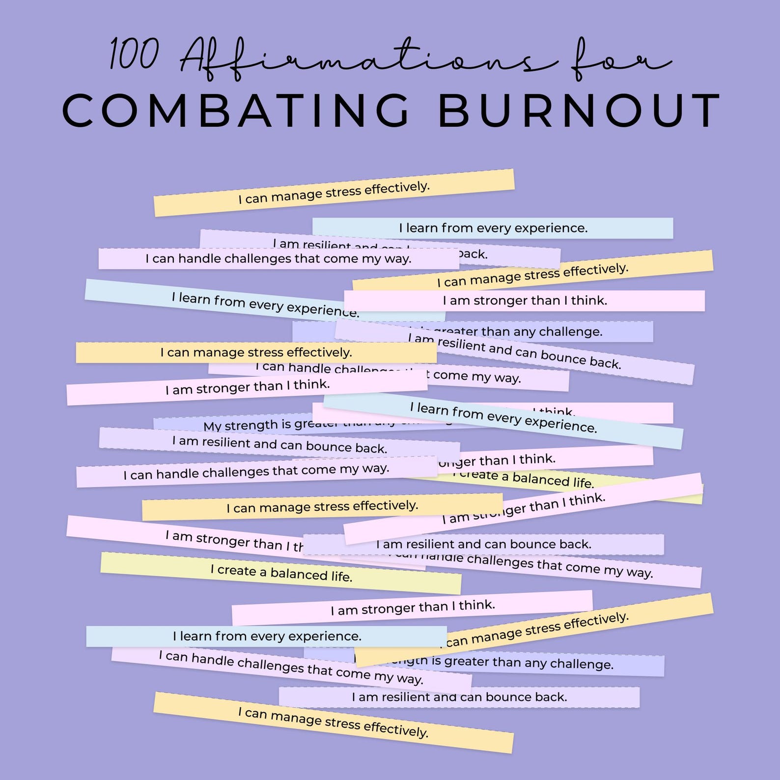 100 Practical and Realistic Affirmations for Combating Burnout ...