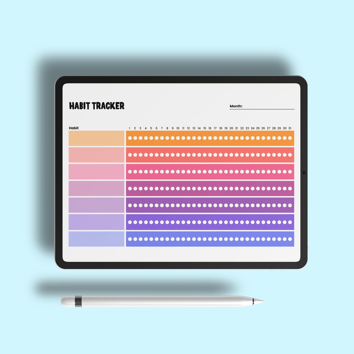 Mental Health Habit Tracker: Fillable, Instant Download & Printable ...