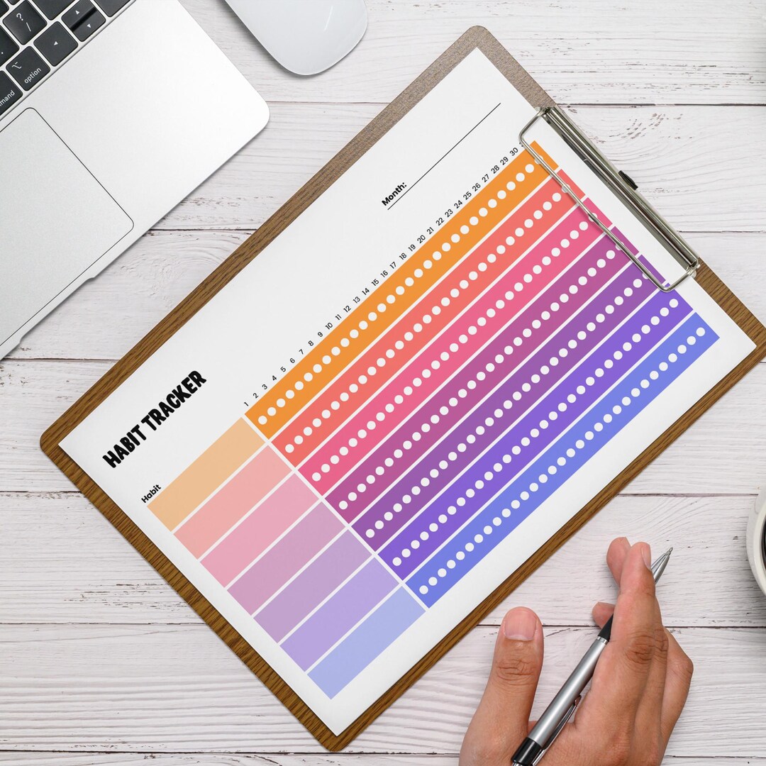Mental Health Habit Tracker: Fillable, Instant Download & Printable ...
