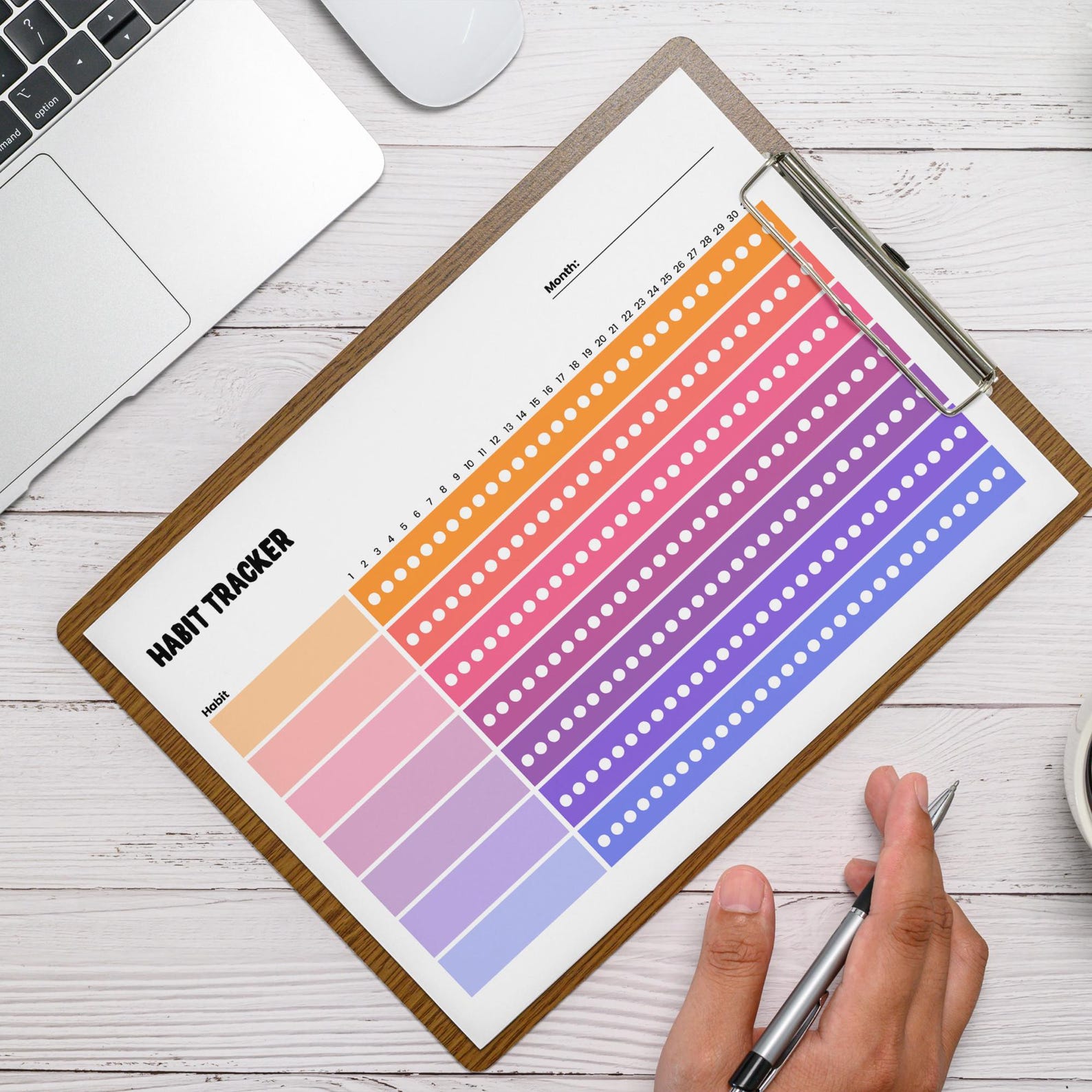 Mental Health Habit Tracker: Fillable, Instant Download & Printable ...