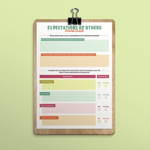 Managing Expectations of Others Worksheet Instant Download & Printable ...