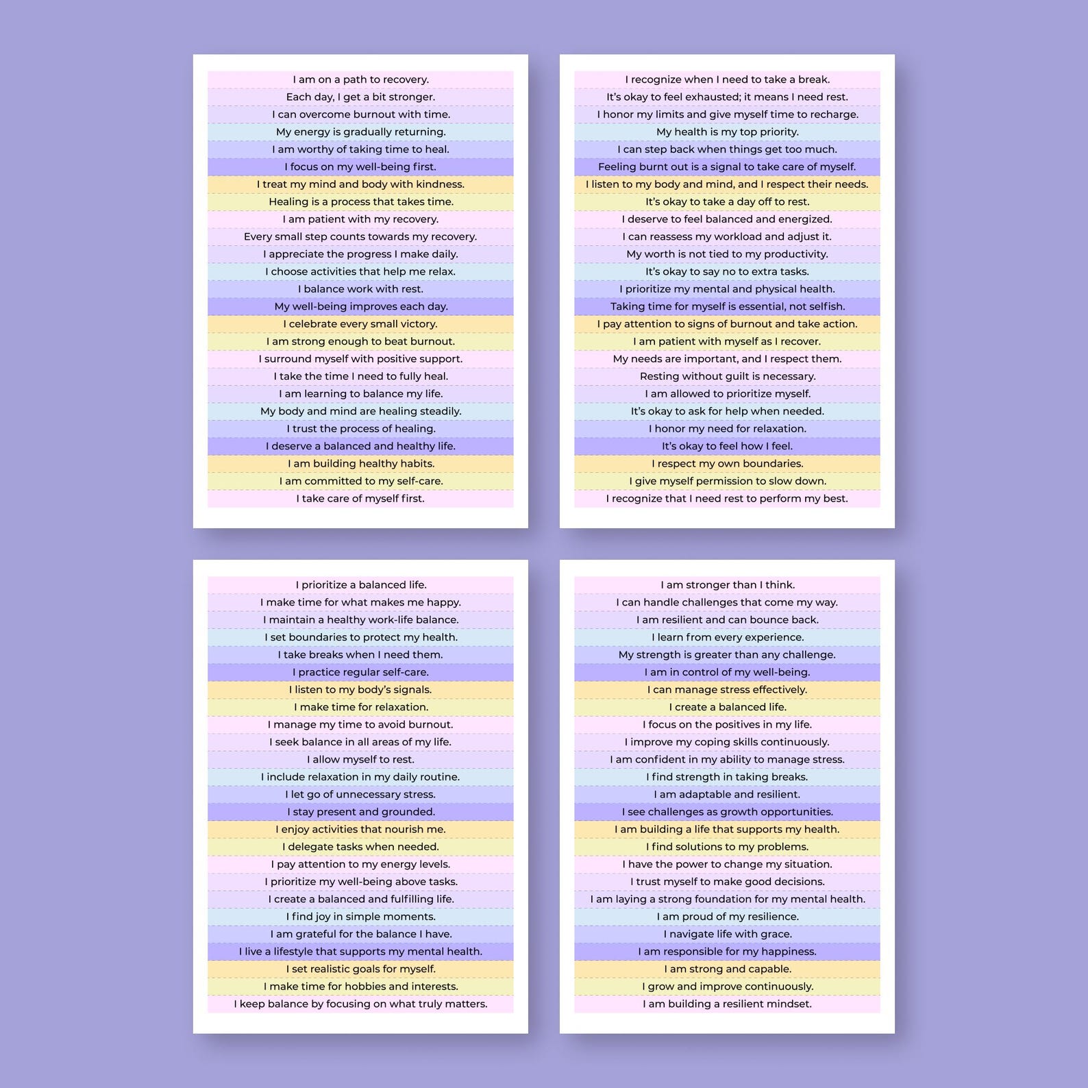 100 Practical and Realistic Affirmations for Combating Burnout ...