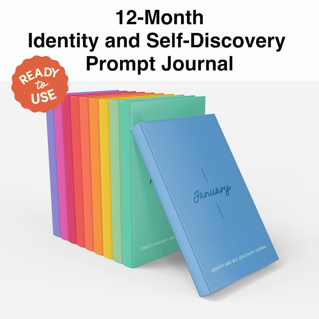 Identity and Self-discovery Prompt Journal | 12-month Positive ...