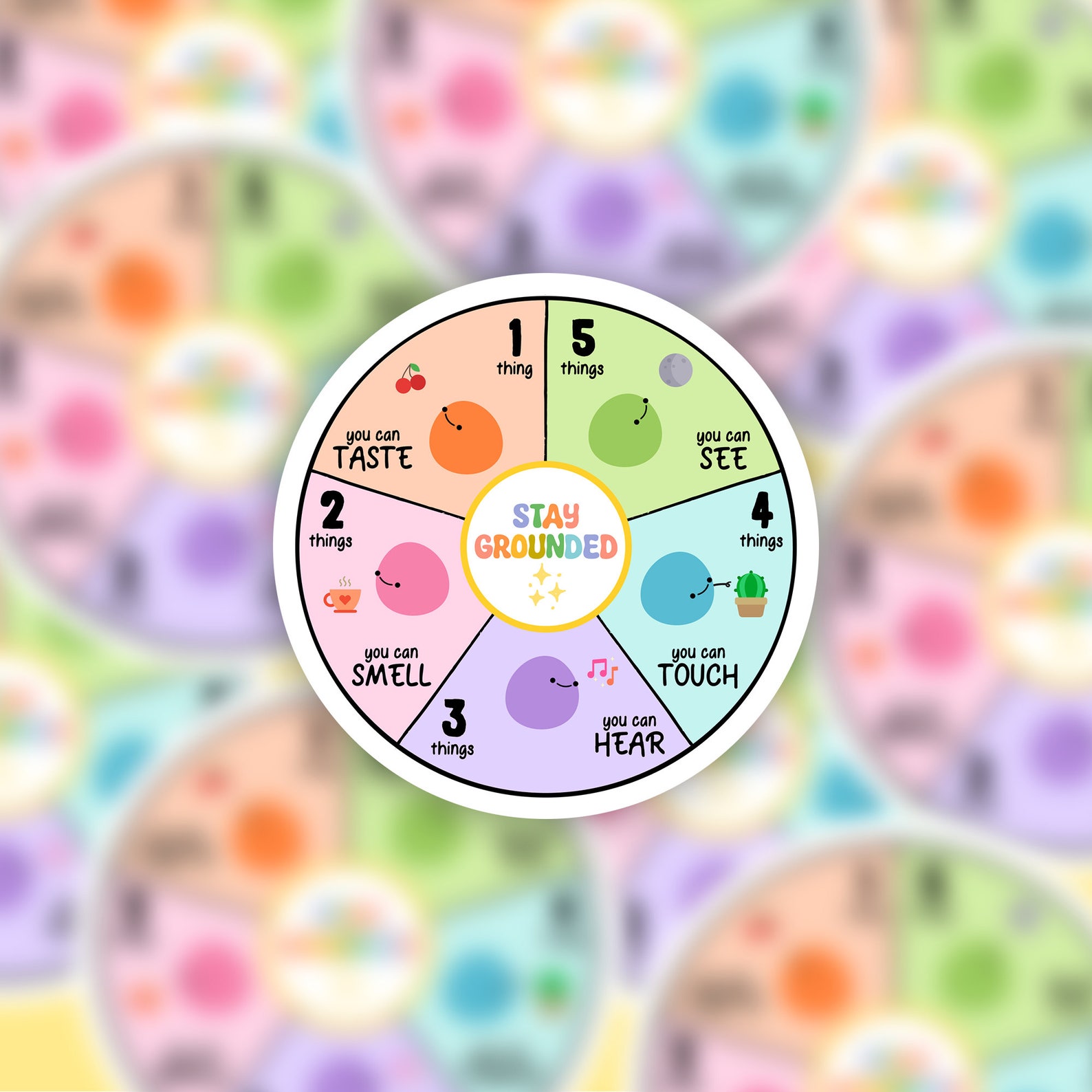 Colorful Ejoycational Sticker Grounding Technique for Stress - Etsy Canada