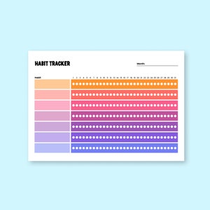 Mental Health Habit Tracker: Fillable, Instant Download & Printable ...