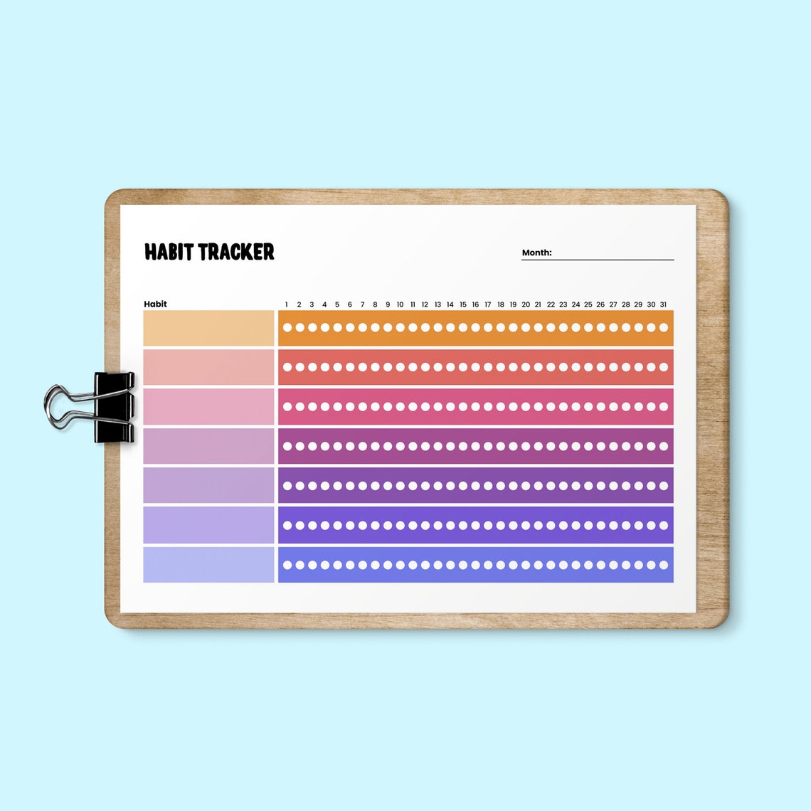 Mental Health Habit Tracker: Fillable, Instant Download & Printable ...
