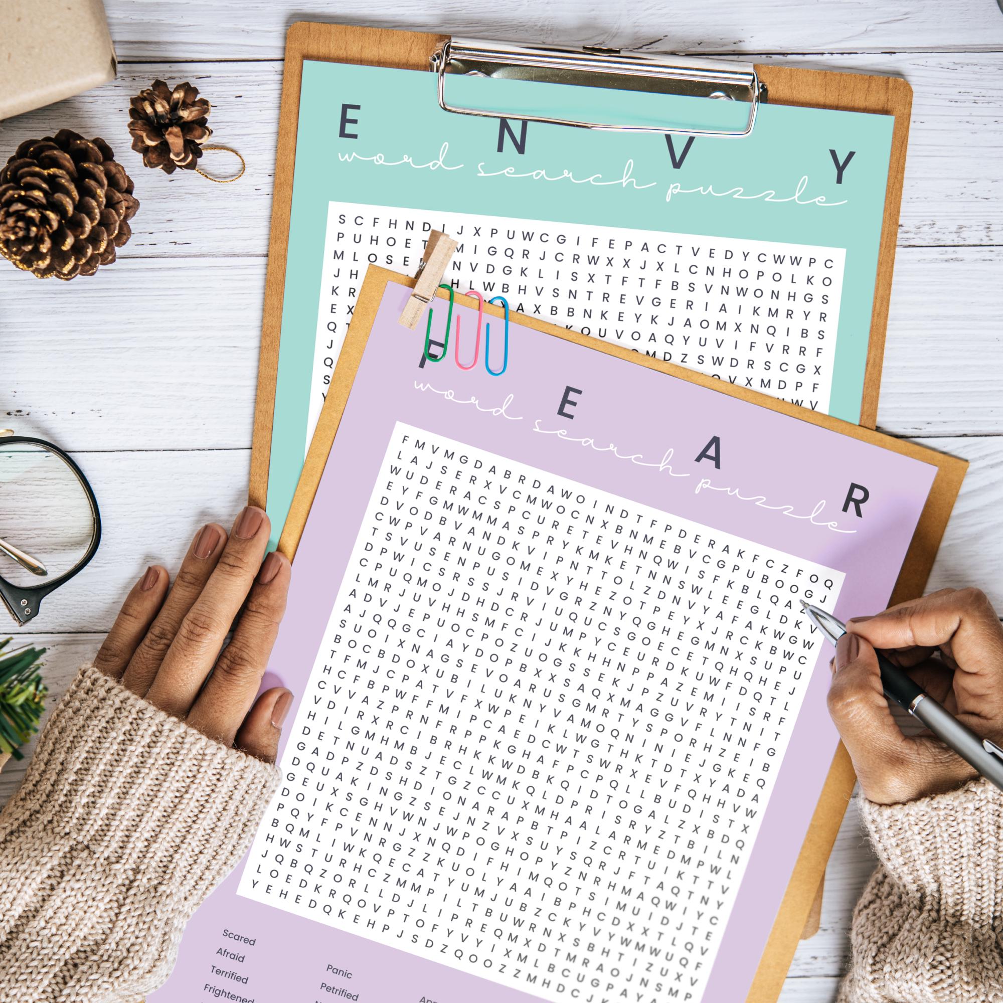 10 Word Search Puzzles for Inside Out Emotions - Instant Download ...