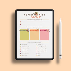 Coping With Stress Journal: Fillable, Instant Download & Printable ...