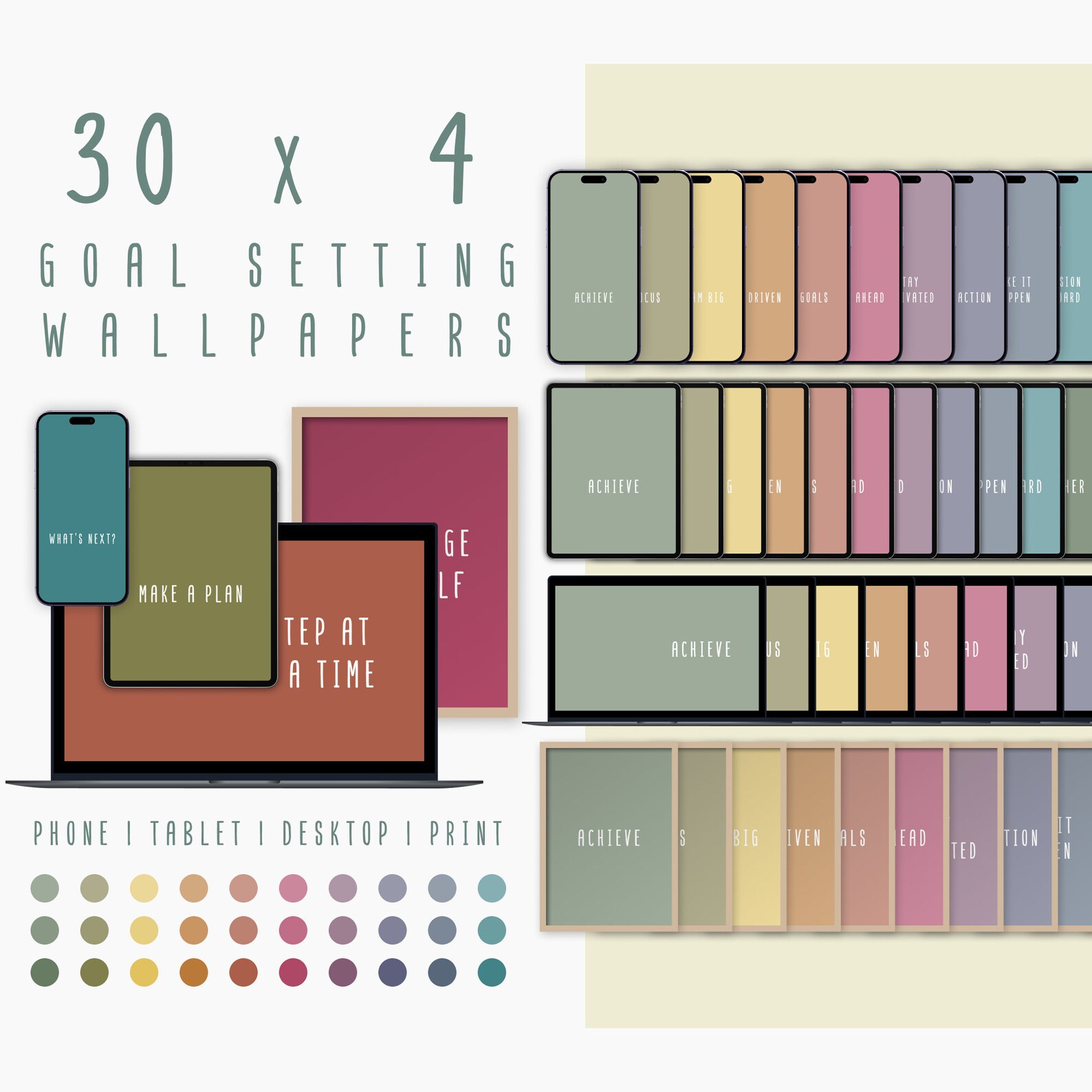 120 Minimal Wallpapers for Goal Setting - Etsy