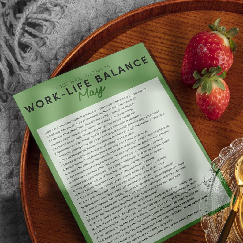 365 Journal Prompts for Work-life Balance | 12 Months of Guided ...
