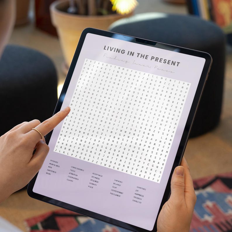 Finding Inner Peace 14 Word Search Puzzles Printable Classroom and ...