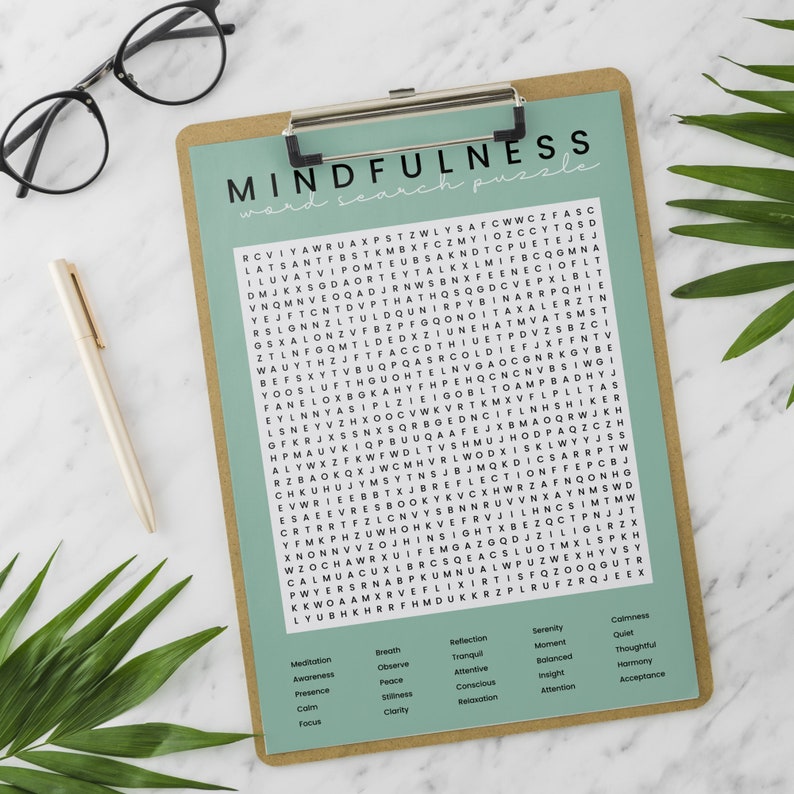 10 Word Search Puzzles for Positive Psychology | Instant Download ...