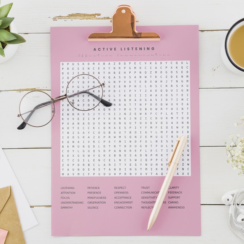 Effective Communication 14 Word Search Puzzles Printable Classroom and ...