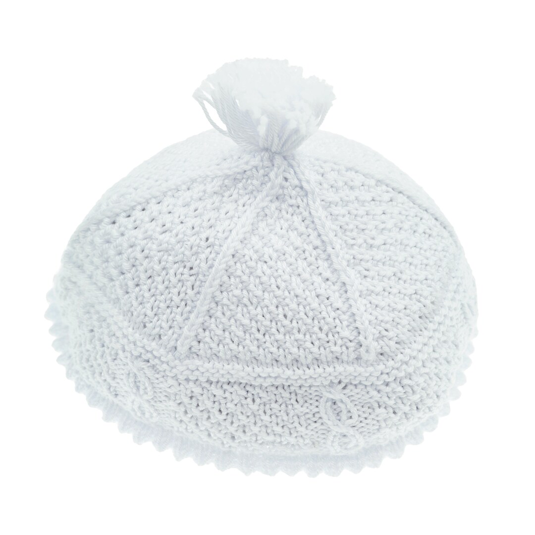 Hand-knitted Cotton Kippah, Breslev Style Yarmulke - Etsy