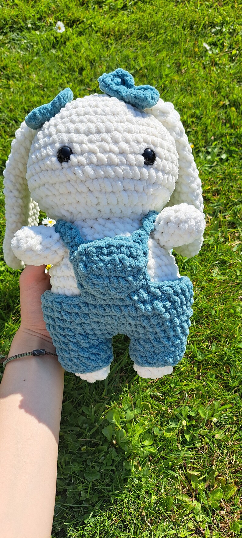 Crochet Bunny in Overalls Cute Handmade Keepsake - Etsy